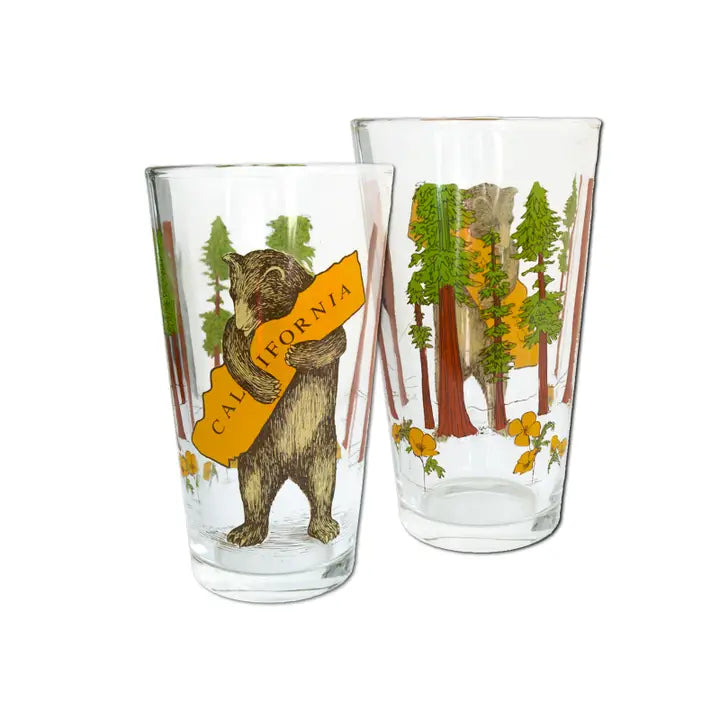 California Bear Hug Pint Glass – The Riviera Towel Company
