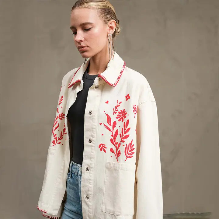 Embroidered Folk Jacket – The Riviera Towel Company