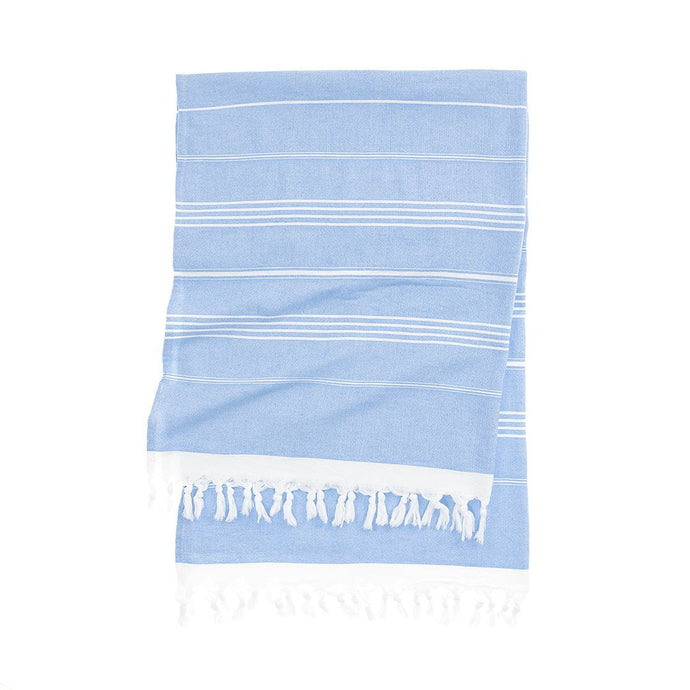 Terry Turkish Beach Towel Soft Cotton Flat Weave Classic Stripes – The ...